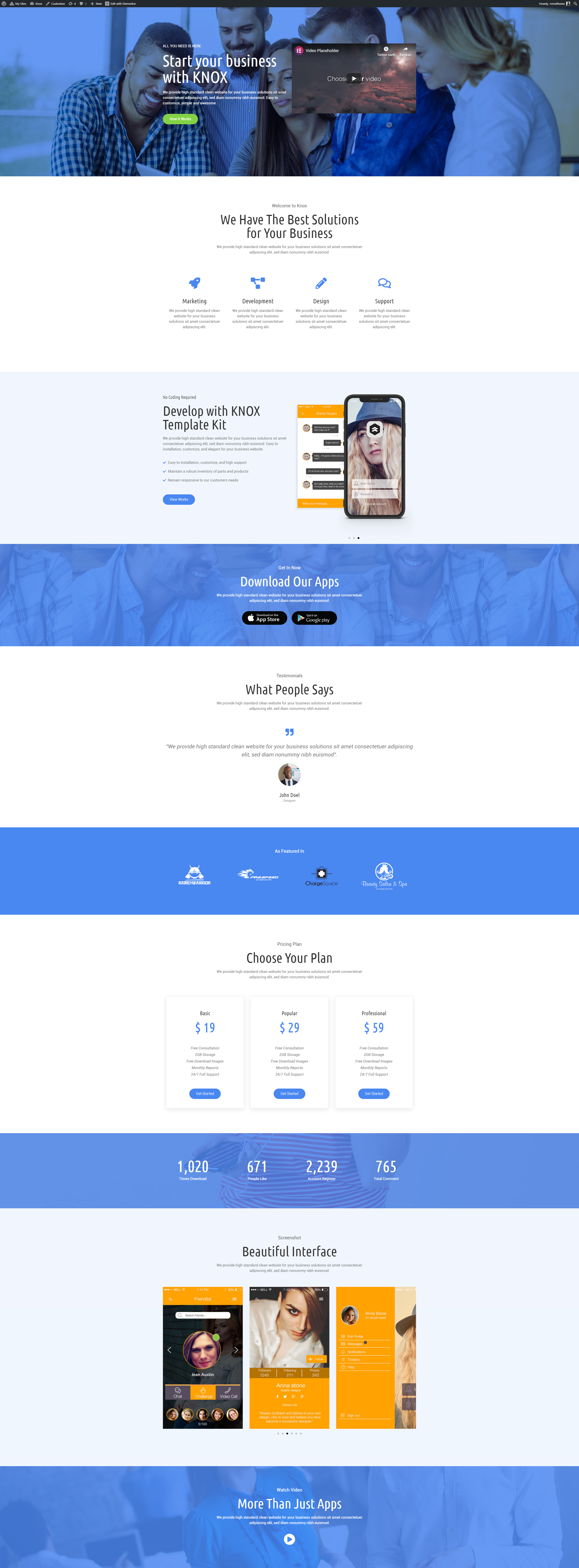 Knox - Technology & Apps Template Kit by Rometheme | ThemeForest